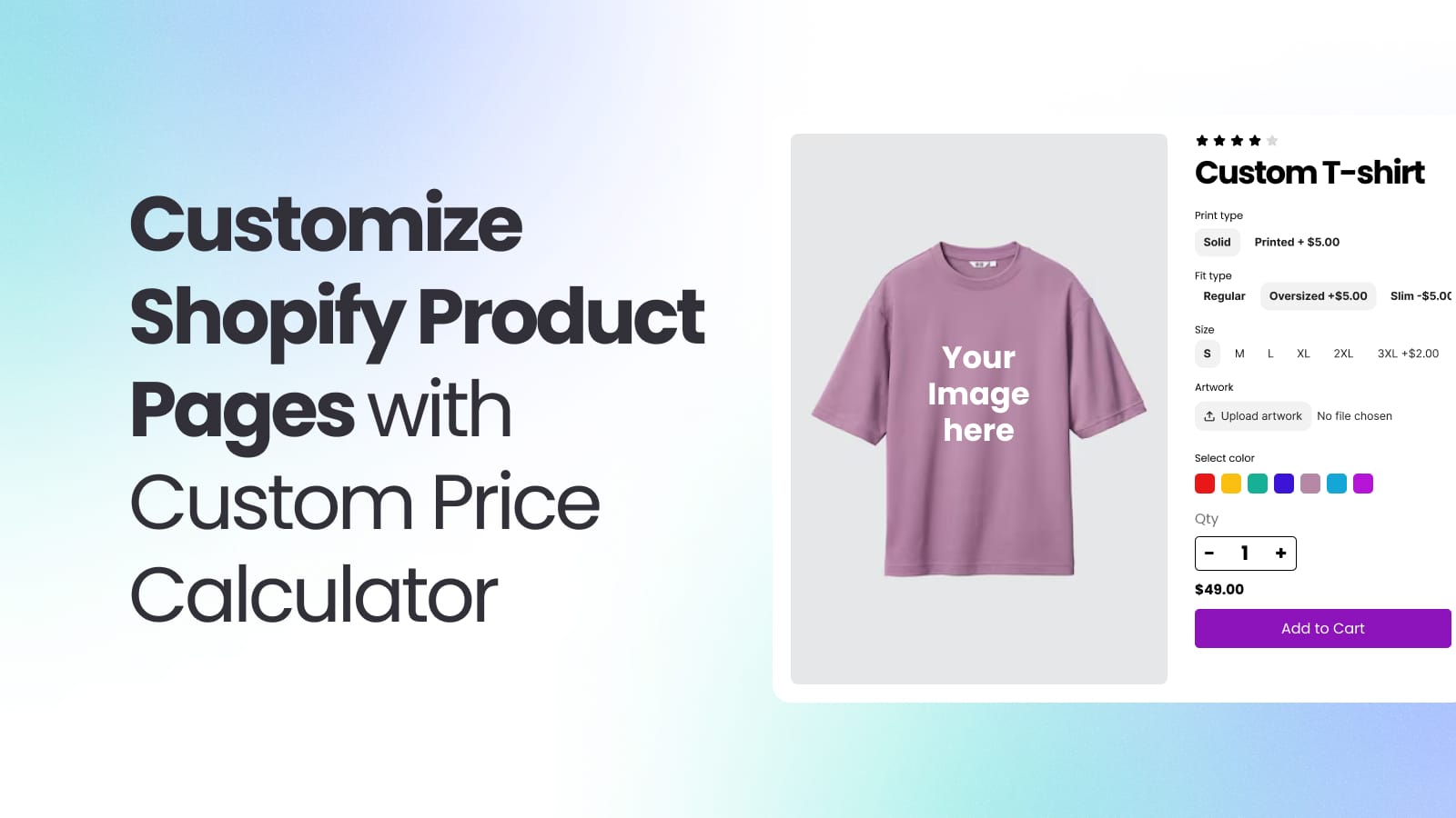 Customize Shopify Product Pages with Custom Price Calculator - Custom ...
