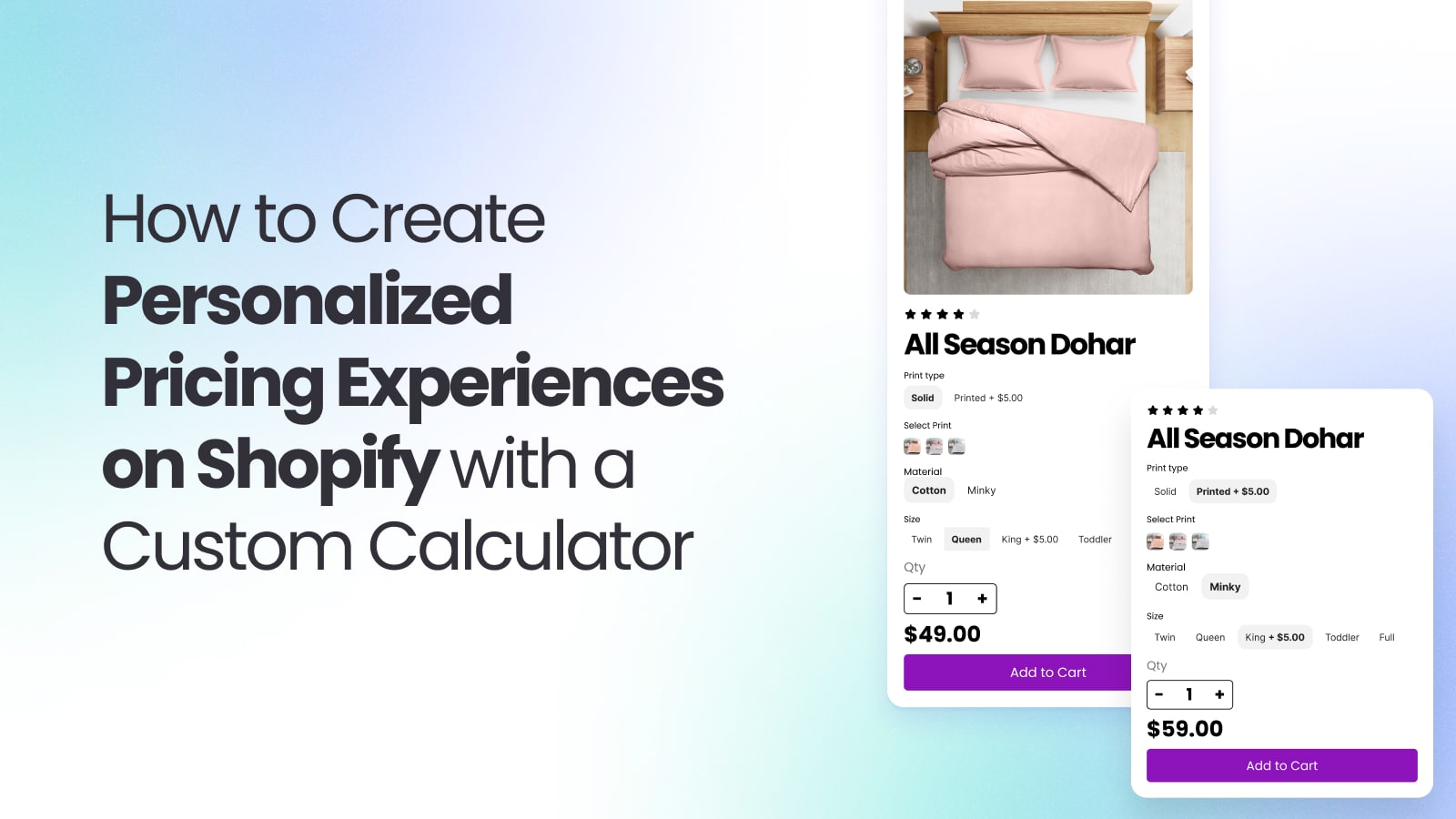How to Create Personalized Pricing Experiences on Shopify - Custom Price Calculator